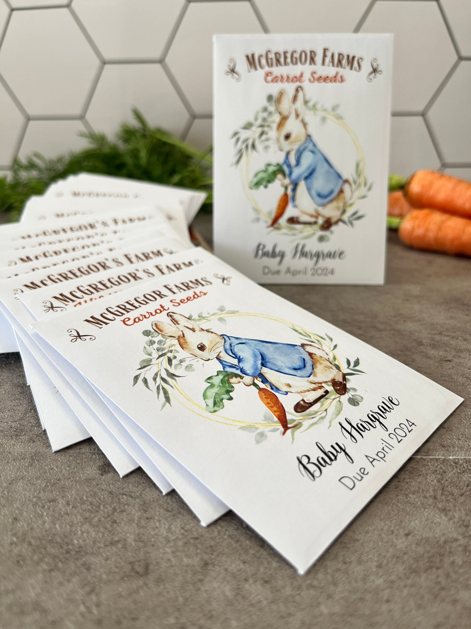 Peter Rabbit Baby Shower or Birth Announcement – Bloom Street Packets
